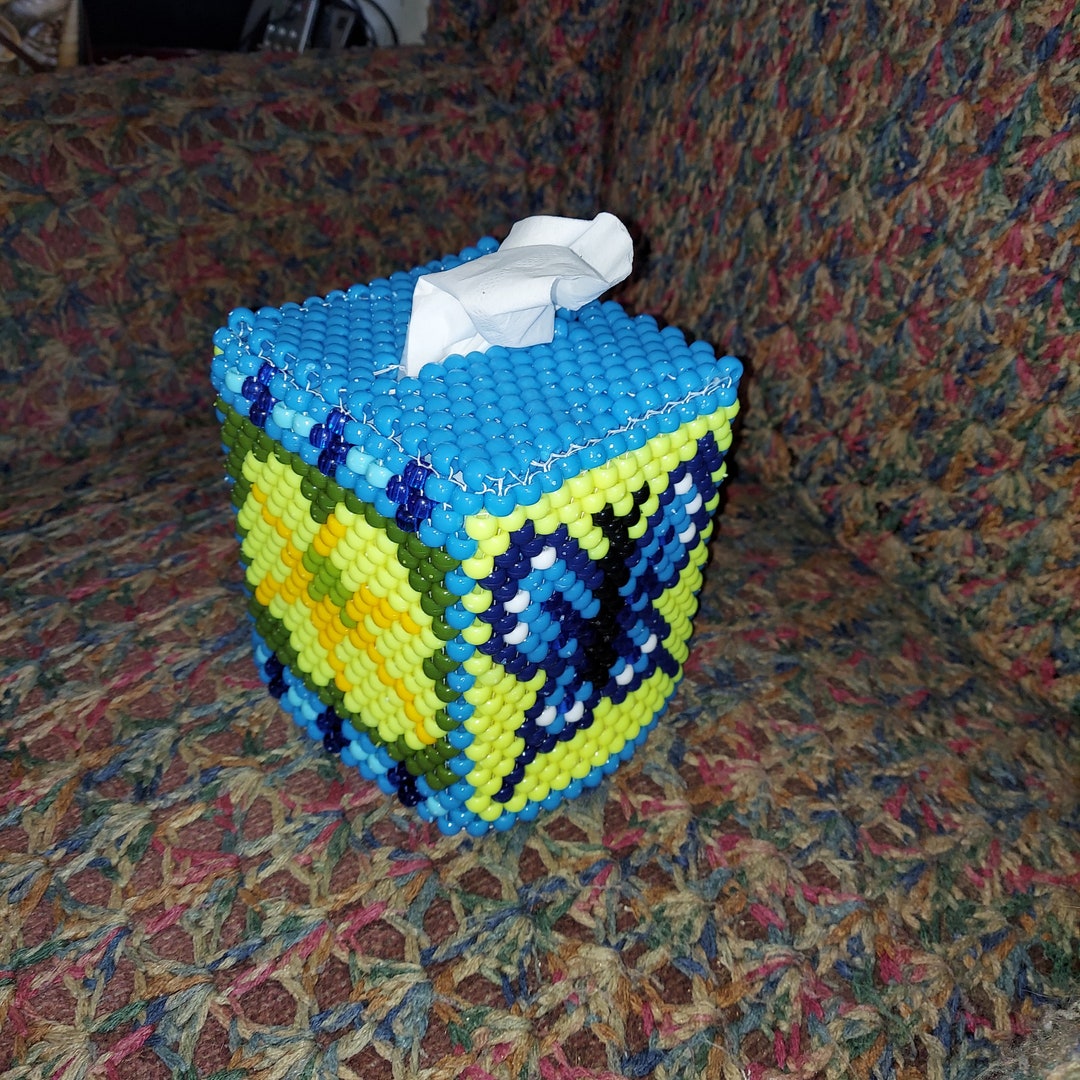 Beaded Tissue Box Cover - Etsy