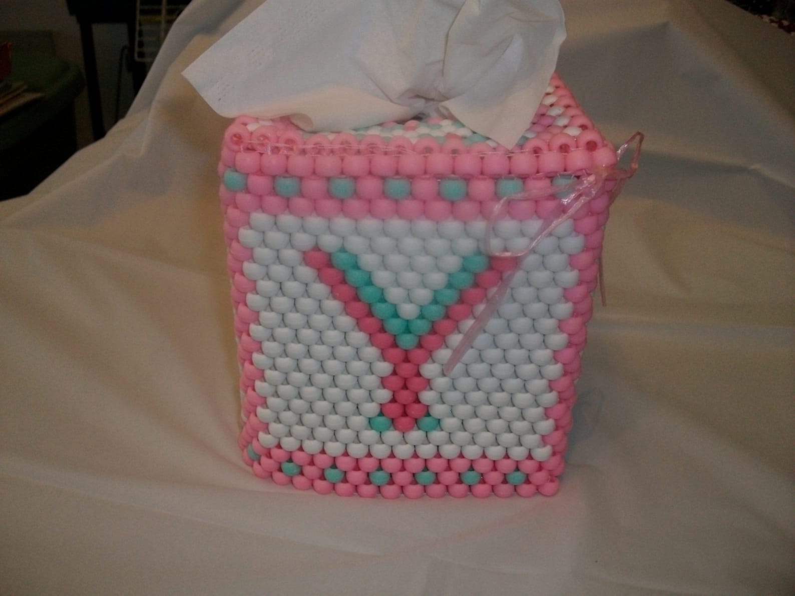 Beaded Tissue Box Cover - Etsy