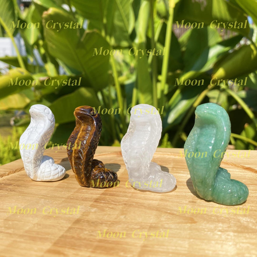 2inches, Crystal Carved Cobra, Hand Carved Snake, Crystal Snake ...