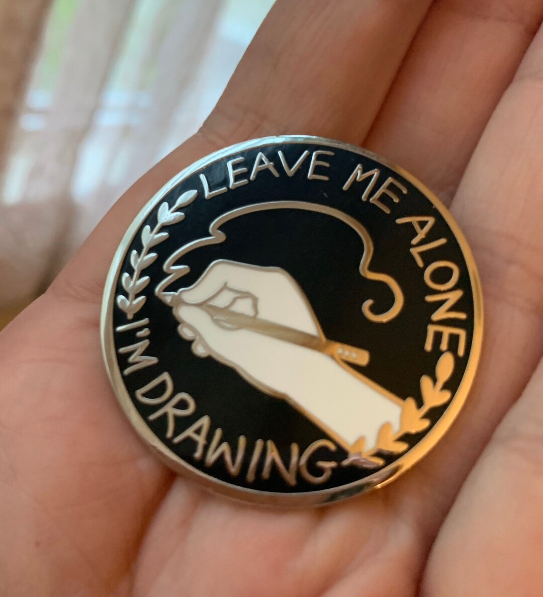 Leave Me Alone I’m Drawing - Artist Enamel Pin - Etsy