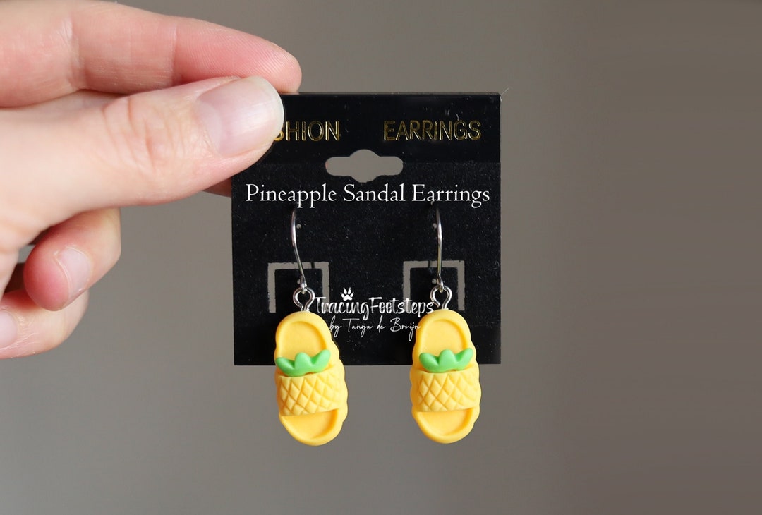 Dangle Fruit Sandal Earrings - Etsy