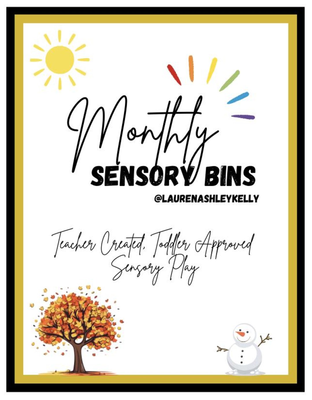 Monthly Sensory Bin Filler Recipe Cards! - Etsy
