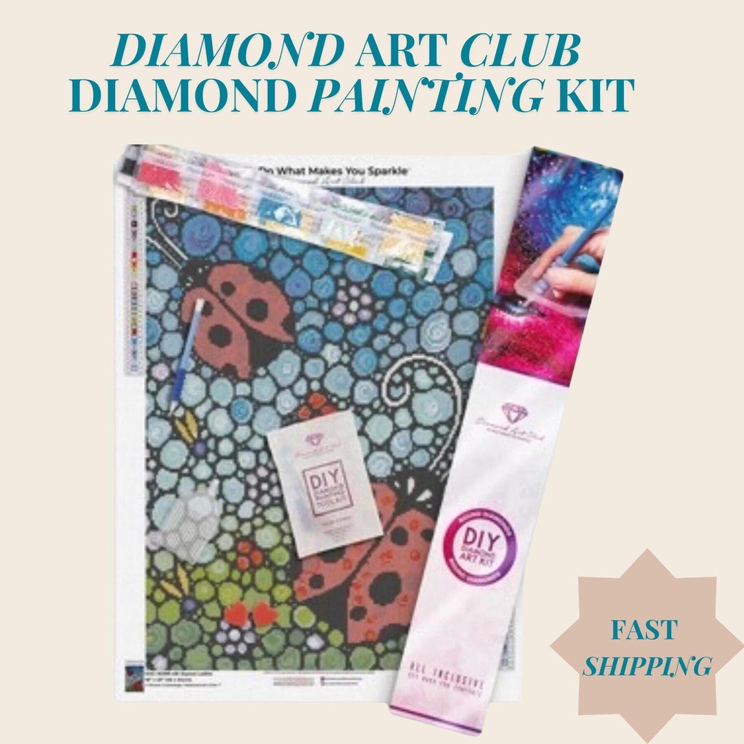 Diamond Art Club Kit Joyous Ladybugs Diamond Painting Crafting Kit 5D ...