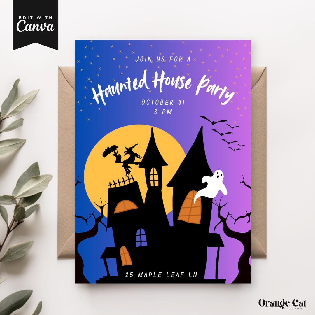 Haunted House Halloween Invitation Spooky Invitation Halloween Party ...