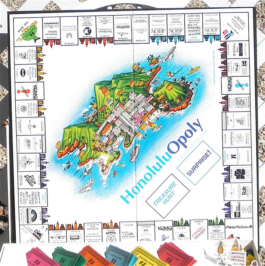 Honoluluopoly Vintage Board Game Styled After Monopoly Honolulu Oahu ...