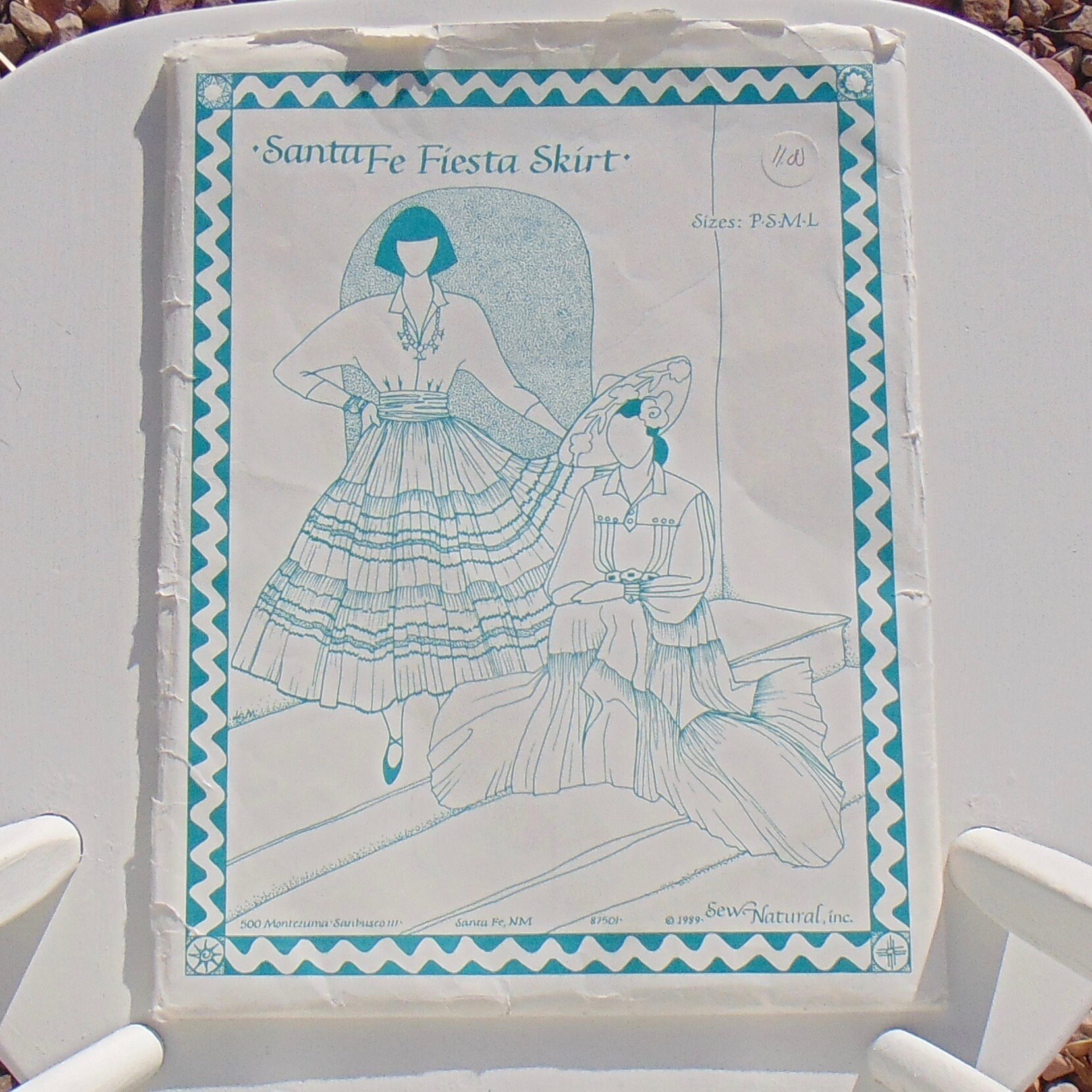 Vintage Santa Fe Fiesta Skirt Pattern by Sew Natural Inc. 1989 | Etsy