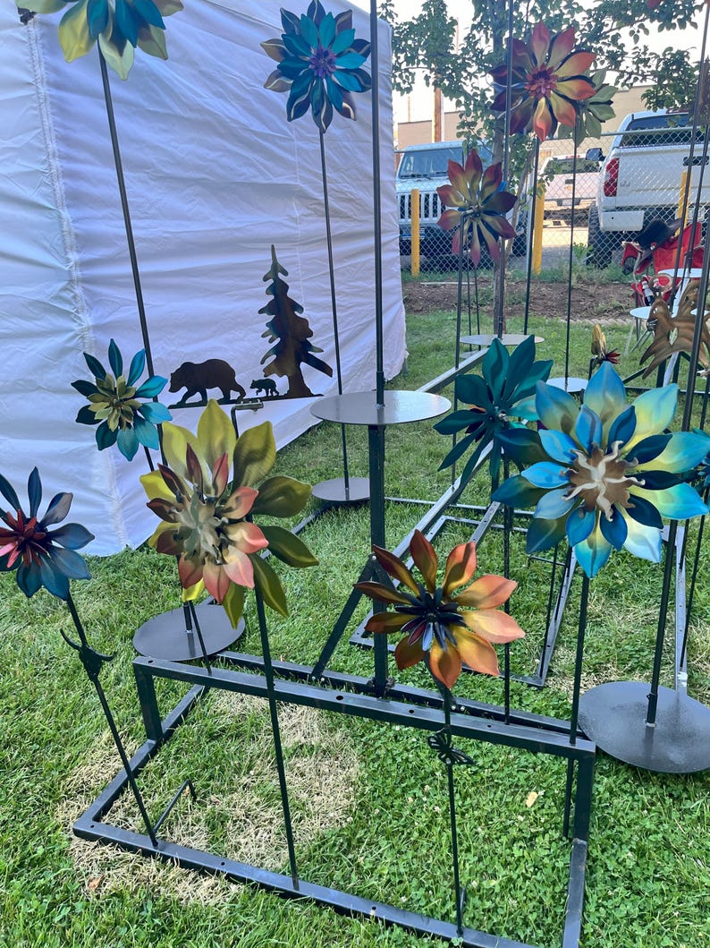 Pinwheel Metal Garden Art - Etsy
