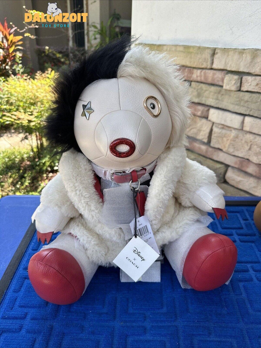 Cruella De Vil Collectible Bear Plush Leather coach X Disney Villains ...