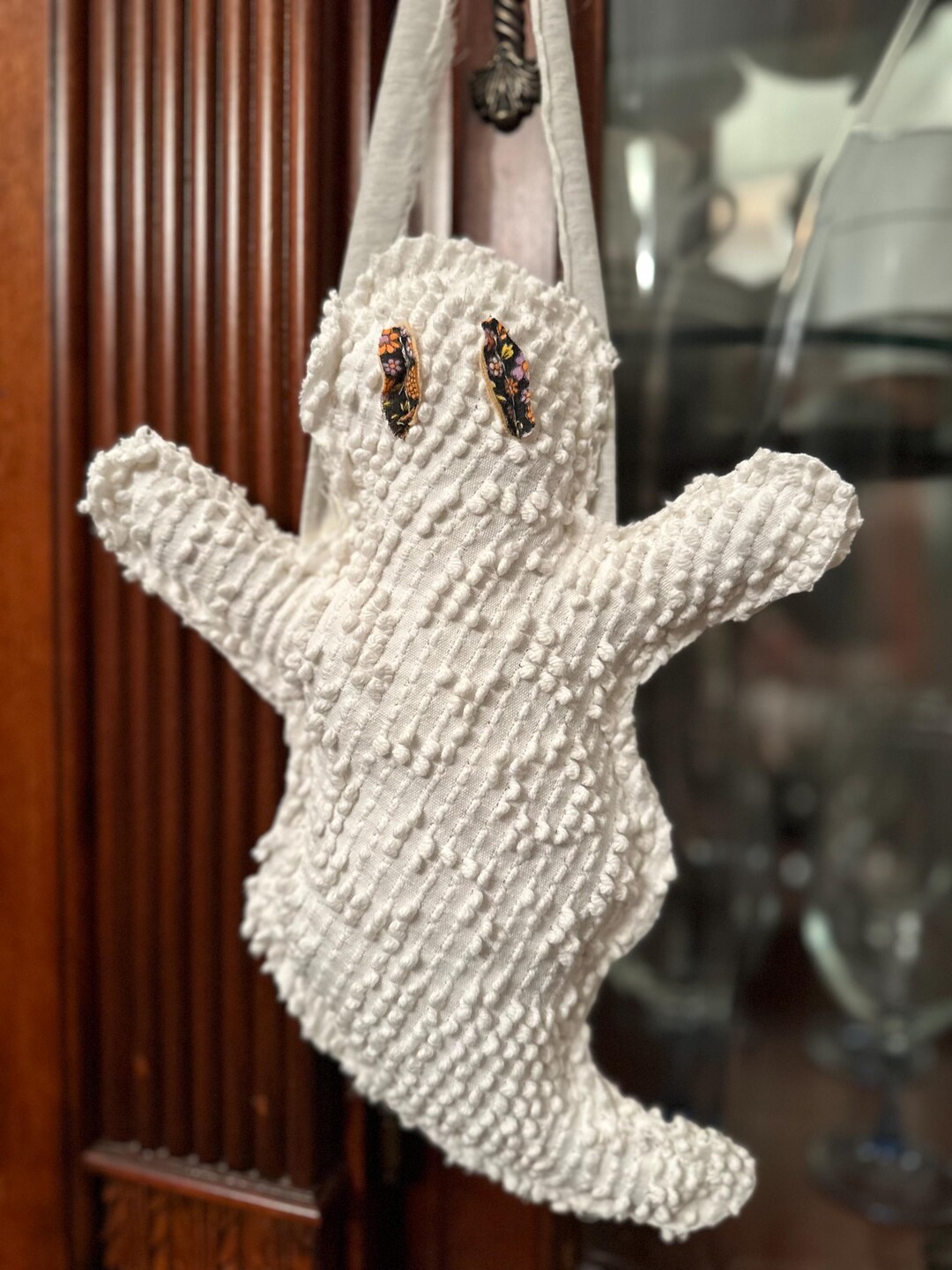 Vintage Chenille and Quilt Ghost Peg Hanger / Ornament 12X8 Inch - Etsy