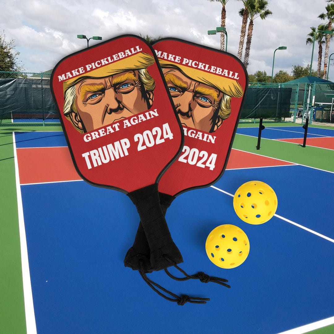 Make Pickleball Great Again Trump Pickleball Set - Etsy