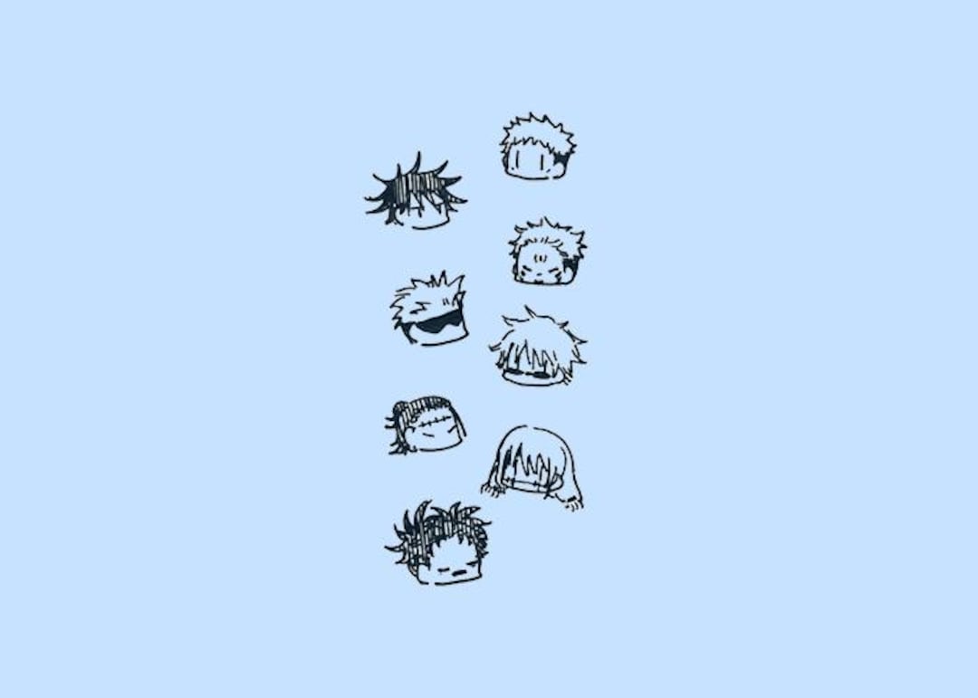 Jujutsu Kaisen Outline SVG Bundle: Anime Characters (digital Download ...