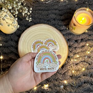 Mental Health Awareness Rainbow Sticker | Inspirational Vinyl Sticker ...