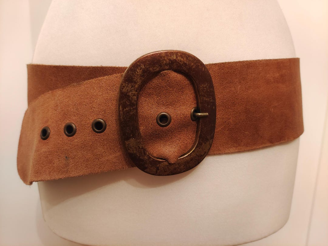 Extra Long & Wide Brown Real Leather Belt by A Wear Made in Holland - Etsy