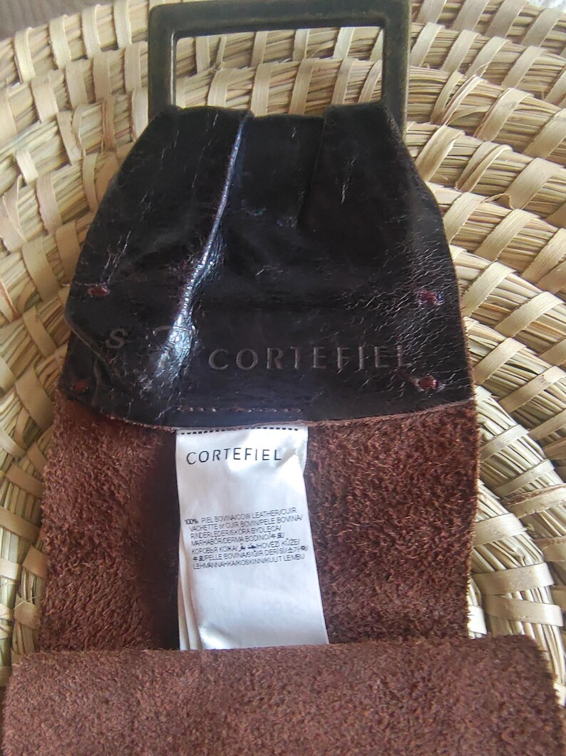 Cortefiel Vintage Wide Brown Leather Belt Made in Spain - Etsy