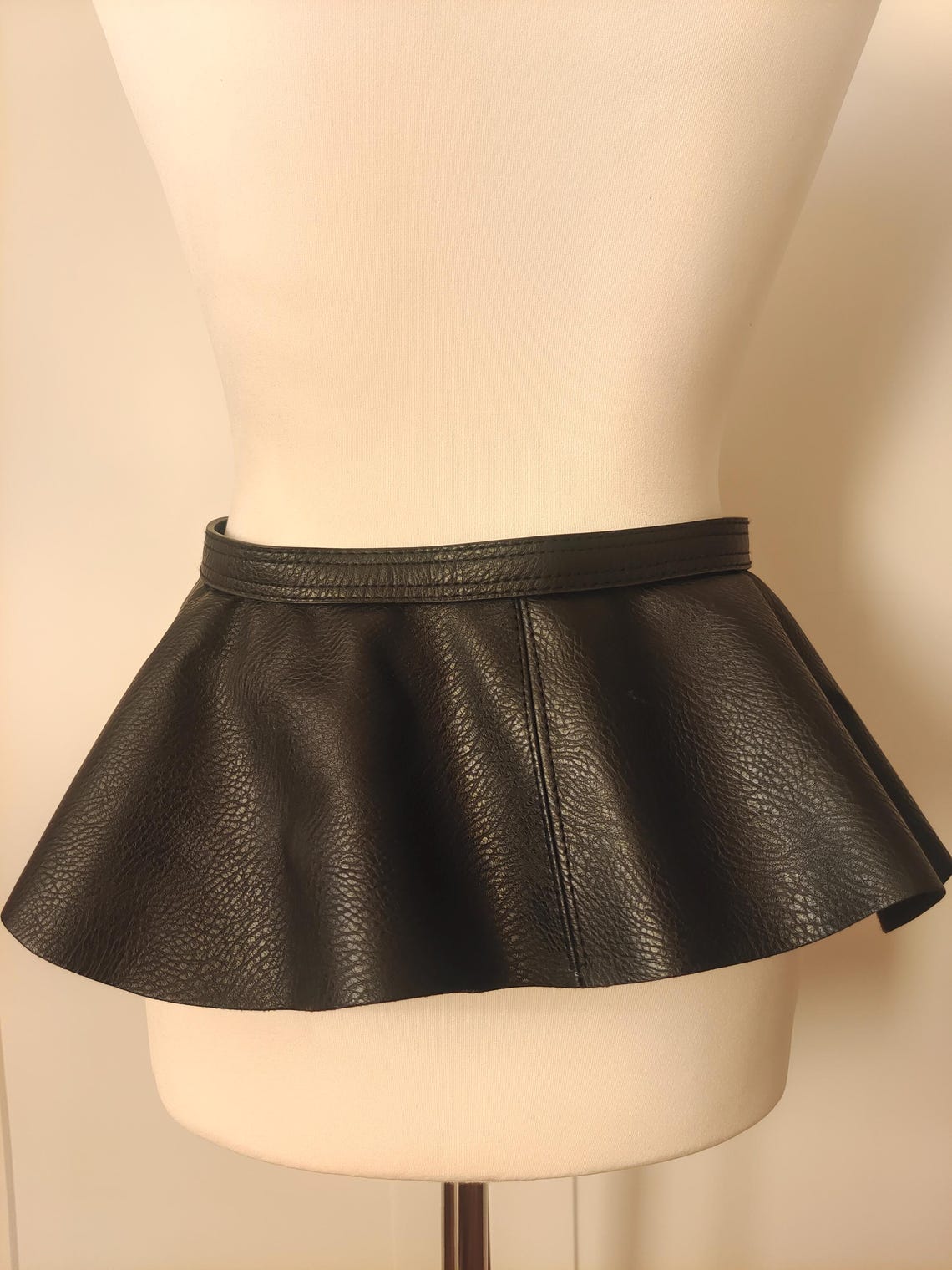 Very Wide Leather Black Basque Belt - Unique & Rare - Etsy