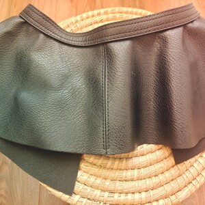 Very Wide Leather Black Basque Belt - Unique & Rare - Etsy