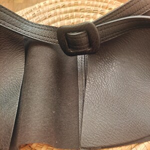 Very Wide Leather Black Basque Belt - Unique & Rare - Etsy