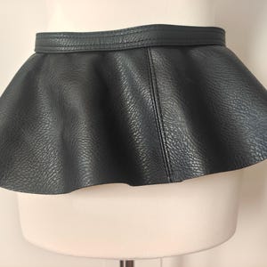 Very Wide Leather Black Basque Belt - Unique & Rare - Etsy