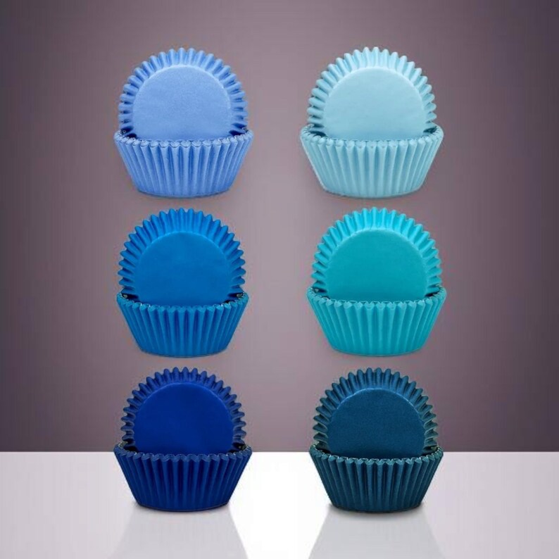 300-count Blue Cupcake Liners – Food-grade Muffin Baking Cups in 6 ...