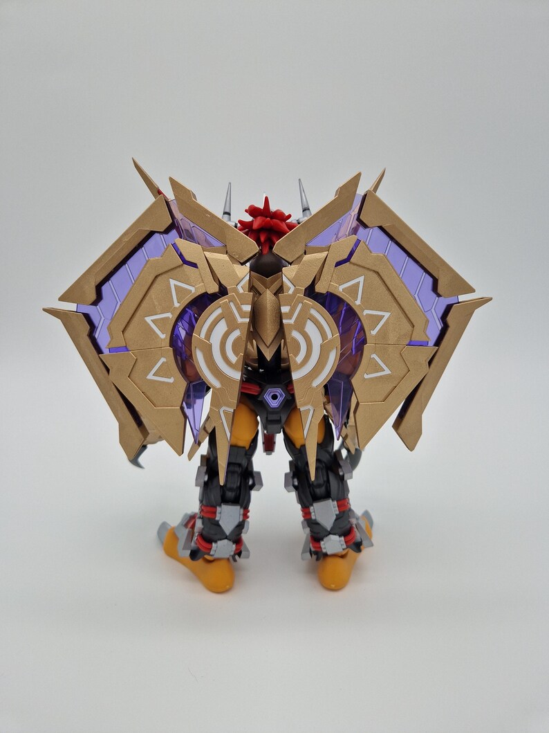 Digimon Wargreymon Amplified Modelkit Build - Custom Paint - Metallic ...