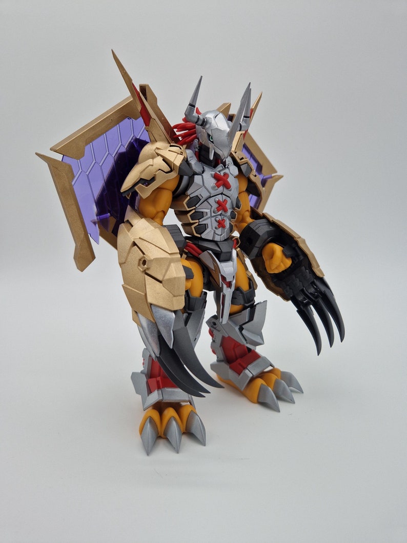 Digimon Wargreymon Amplified Modelkit Build - Custom Paint - Metallic ...