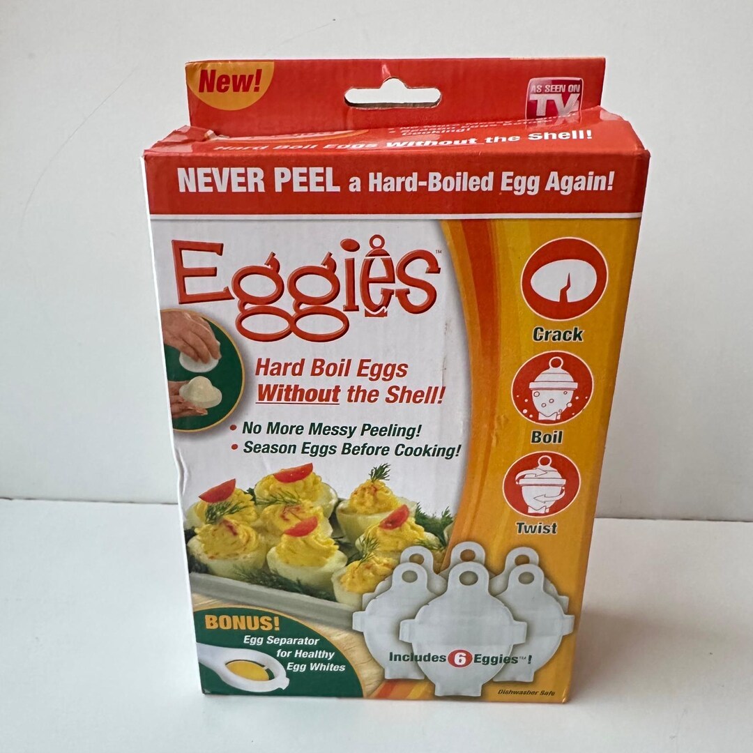 Eggies New Hard Boil Egg Cooker (6) With Bonus Egg White Separator - Etsy
