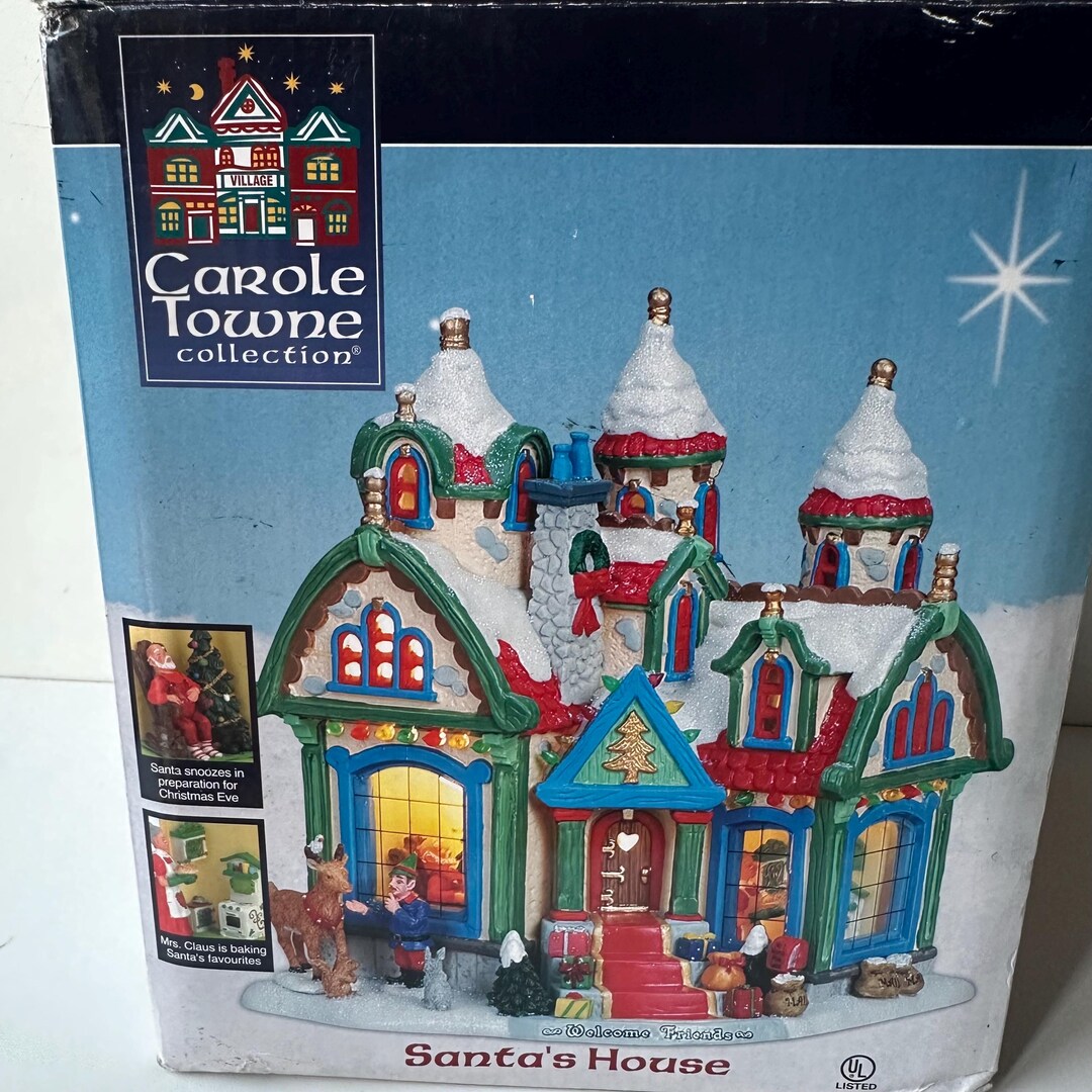 Santa's House Carole Towne Collection House Lights Up - Etsy