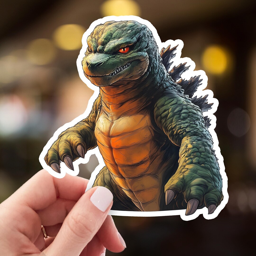 Kaiju Art Vinyl Sticker, Durable Waterproof Decal, Sci-fi Monster Fan ...