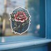 Elegant Stained Glass Rose Vinyl Sticker Floral Art Decal for Window ...