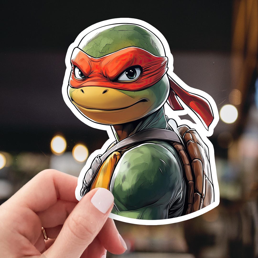 Vintage Raphael Ninja Turtle Vinyl Sticker Waterproof Cartoon Art Decal ...