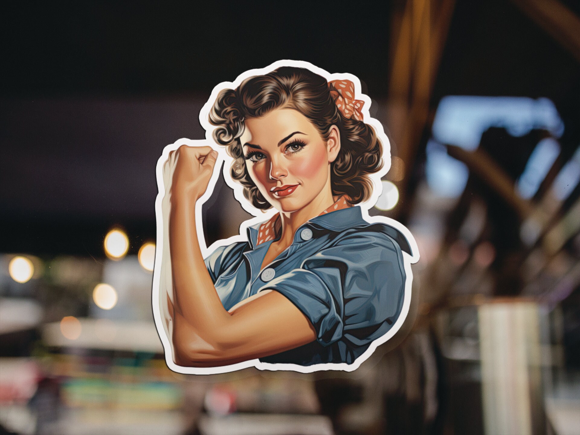 Girl Power Sticker, Girl Boss Sticker, Rosie the Riveter, Strong Woman ...