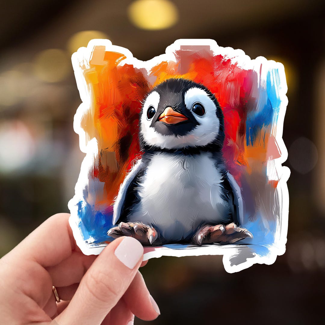 Adorable Penguin Vinyl Decal for Laptops and Notebooks - Etsy