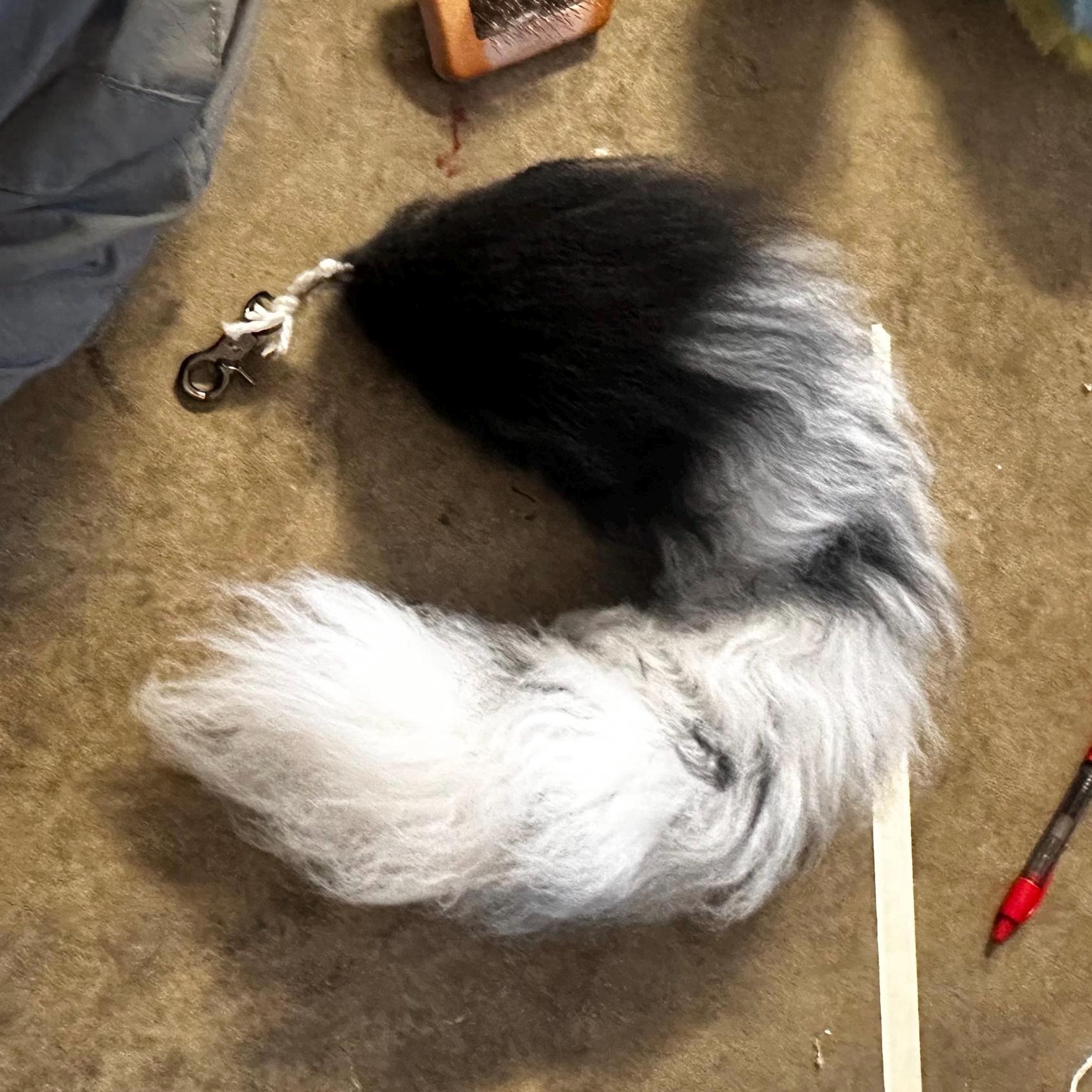 Handmade Marble Fox Mask Partial Furred yarn Tail - Etsy