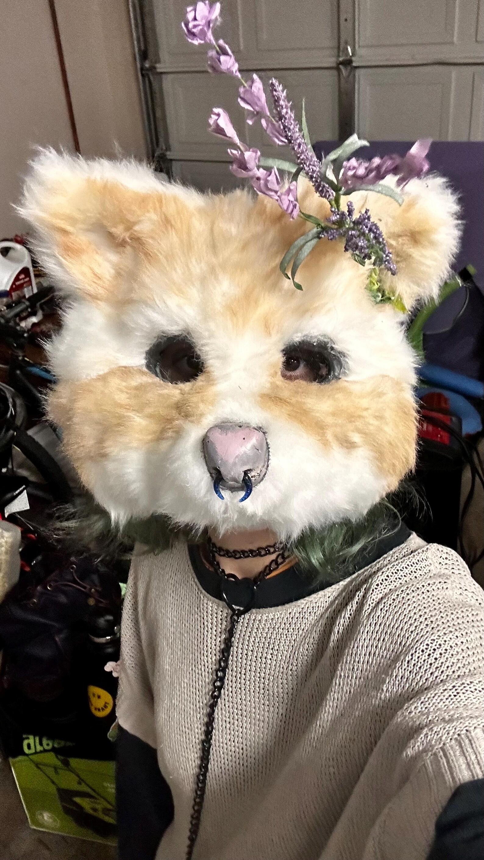 Handmade Blonde Raccoon Mask Tail - Etsy