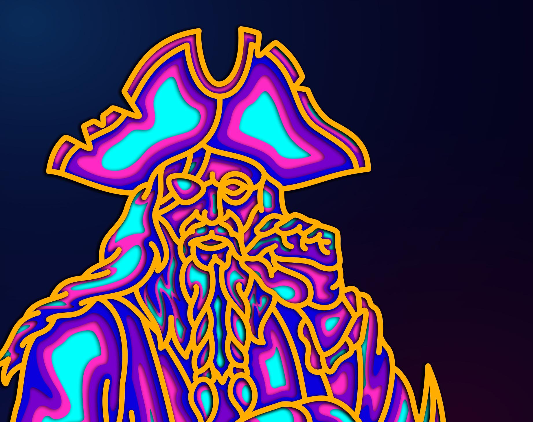 Pirate Laser Cut File, 3D Multi Layer SVG, Glowforge Patterns, Wood ...