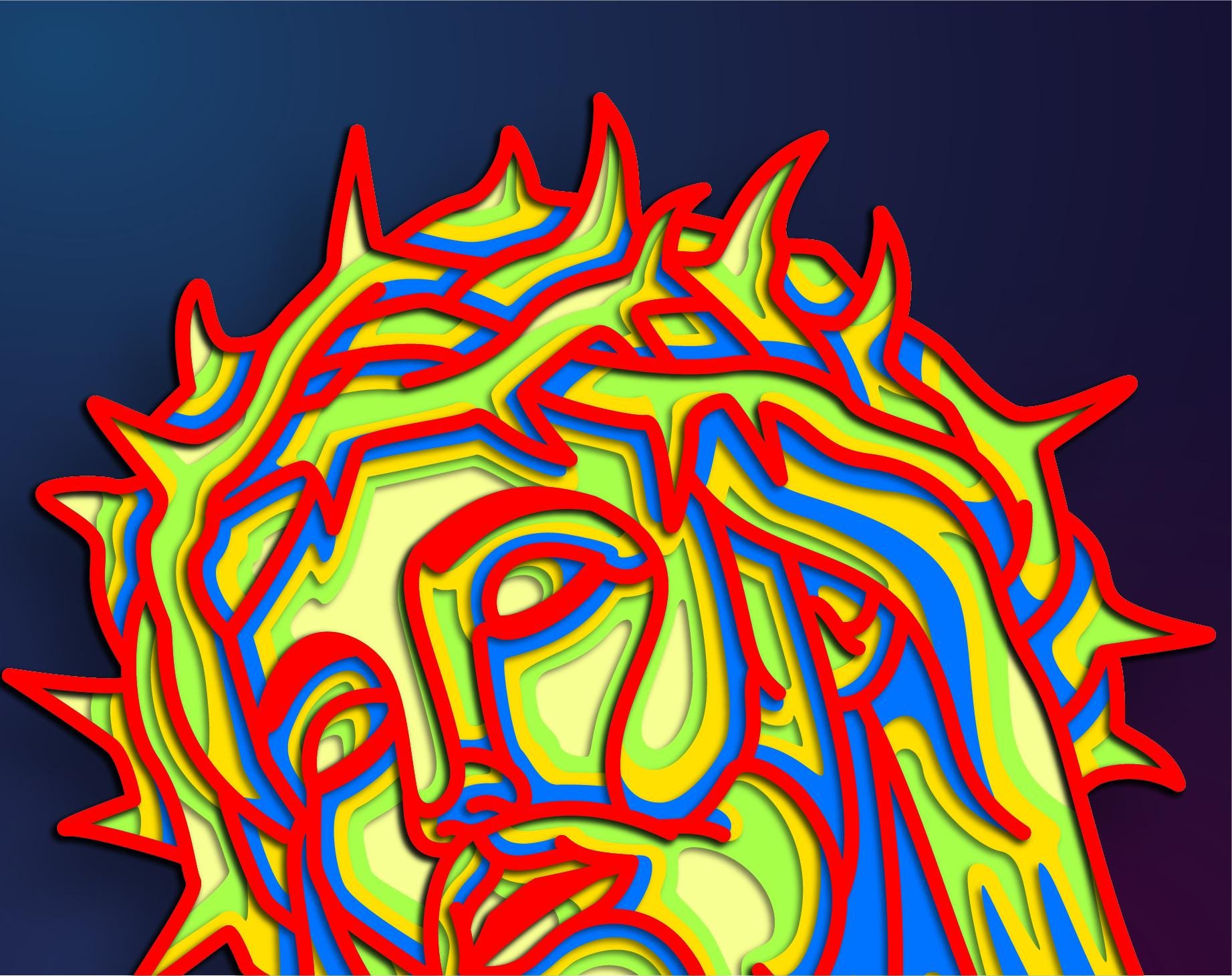 Jesus Christ SVG, Christian DXF, Glowforge Template, Religious Laser ...