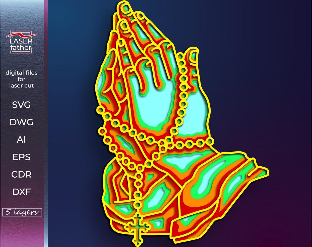 Praying Hands SVG, Layered Paper Cut, Cricut Crafts, Prayer Design ...