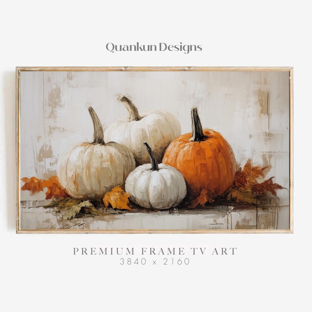Halloween Fall Samsung Frame TV Art, Pumpkins Still Life TV Arts ...