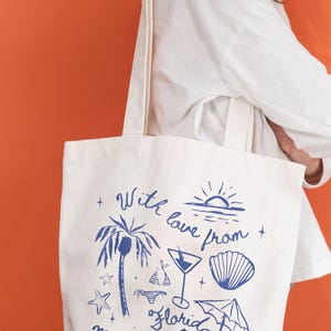 Beach Theme Bachelorette Tote, Miami Bachelorette Bag, Bridesmaid Gift ...