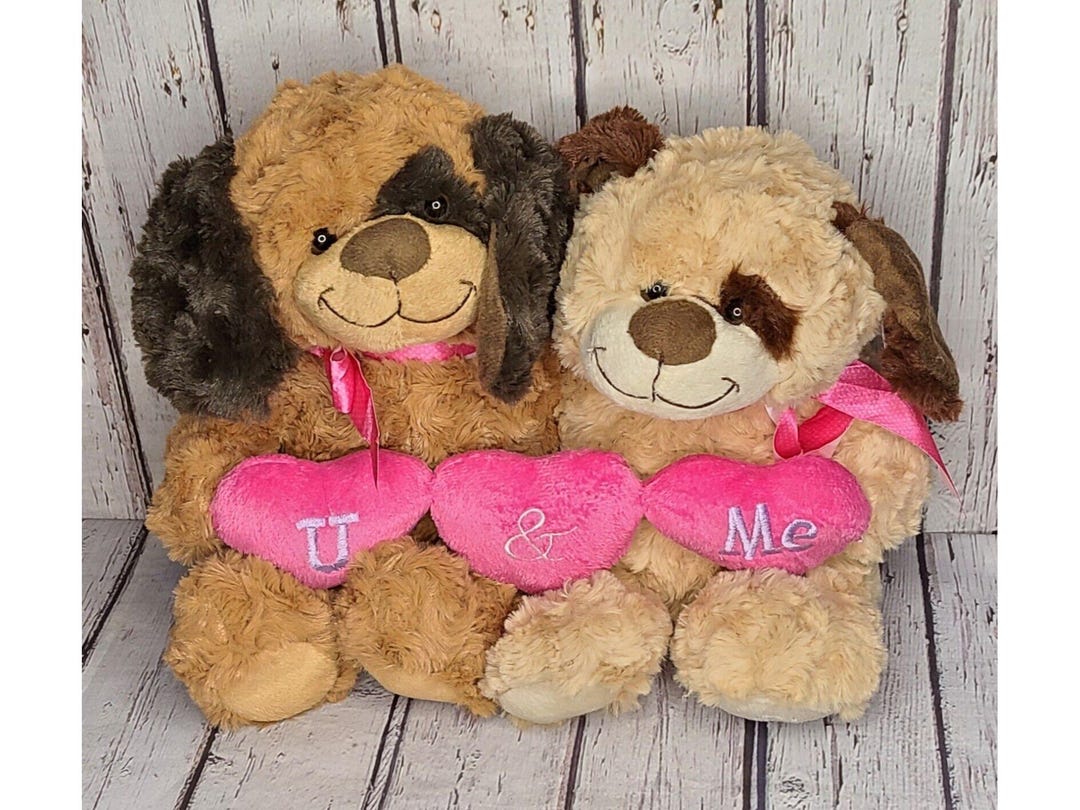 9 Walmart Hugging Puppy Dogs Plush Valentines Day Couple Stuffed Animal ...