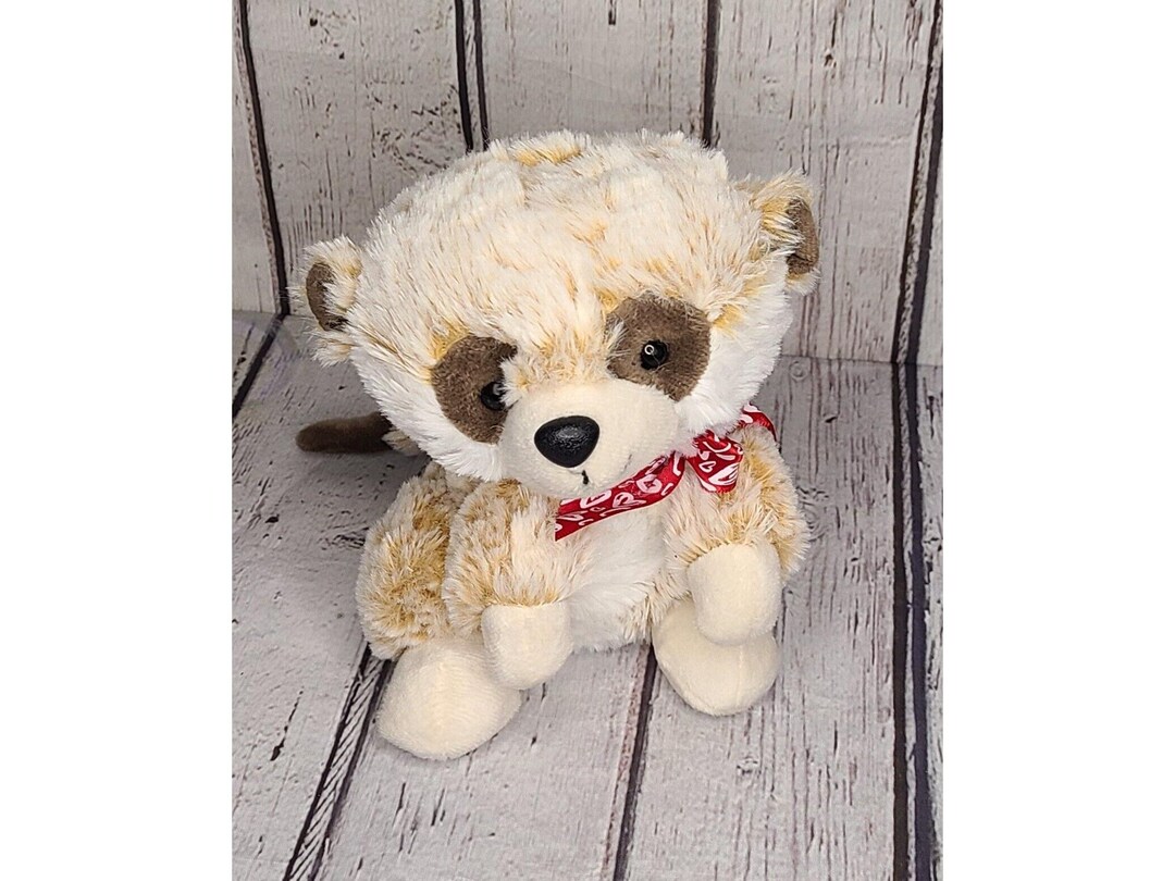 6 Kellytoy Meerkat Plush Stuffed Animal Red Bow Frosted Brown ...