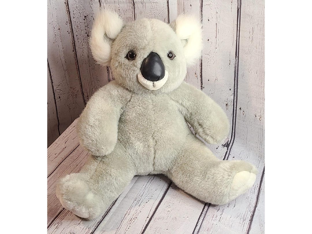14" Bear Mill Realistic Koala Bear Plush Gray & White Stuffed Animal ...