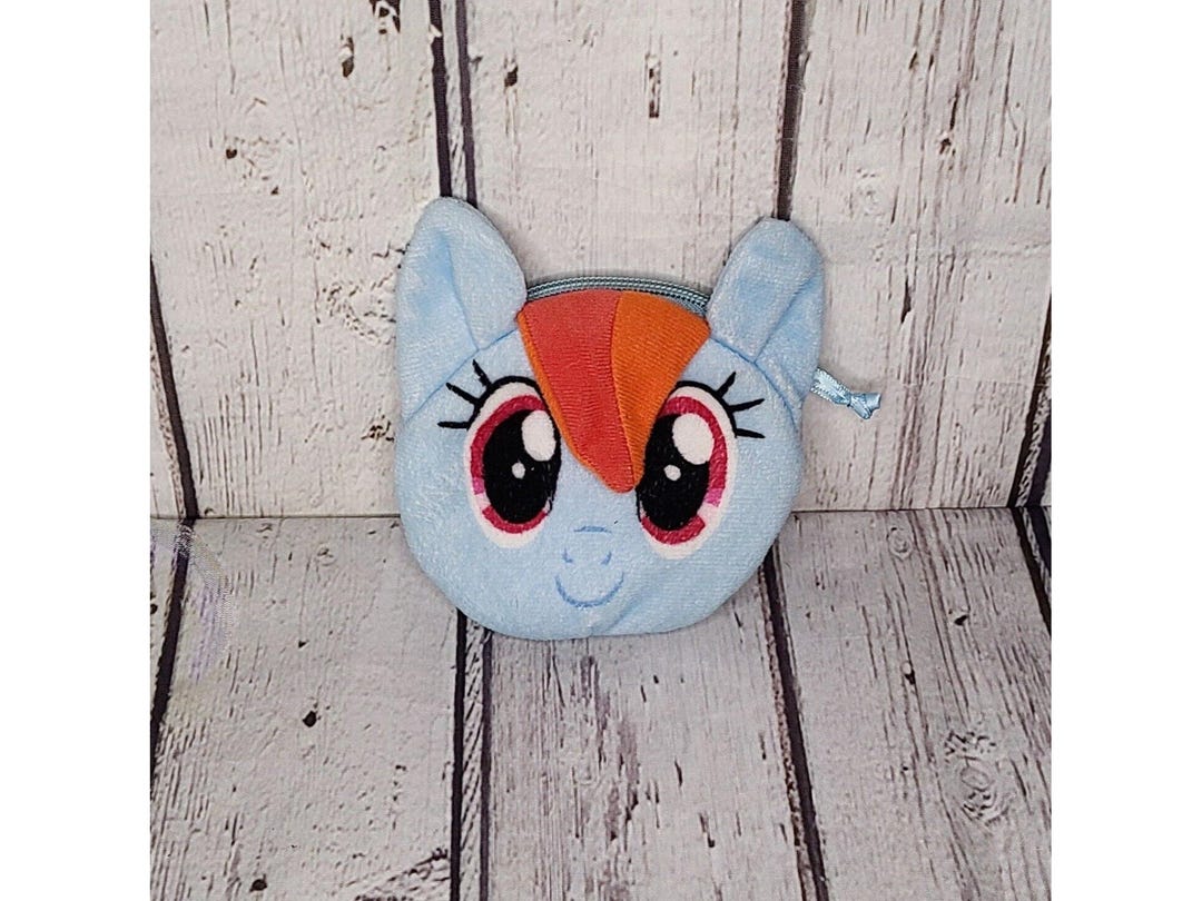 4" Mini MLP Rainbow Dash Coin Purse Kids My Little Pony Horse Face Bag ...