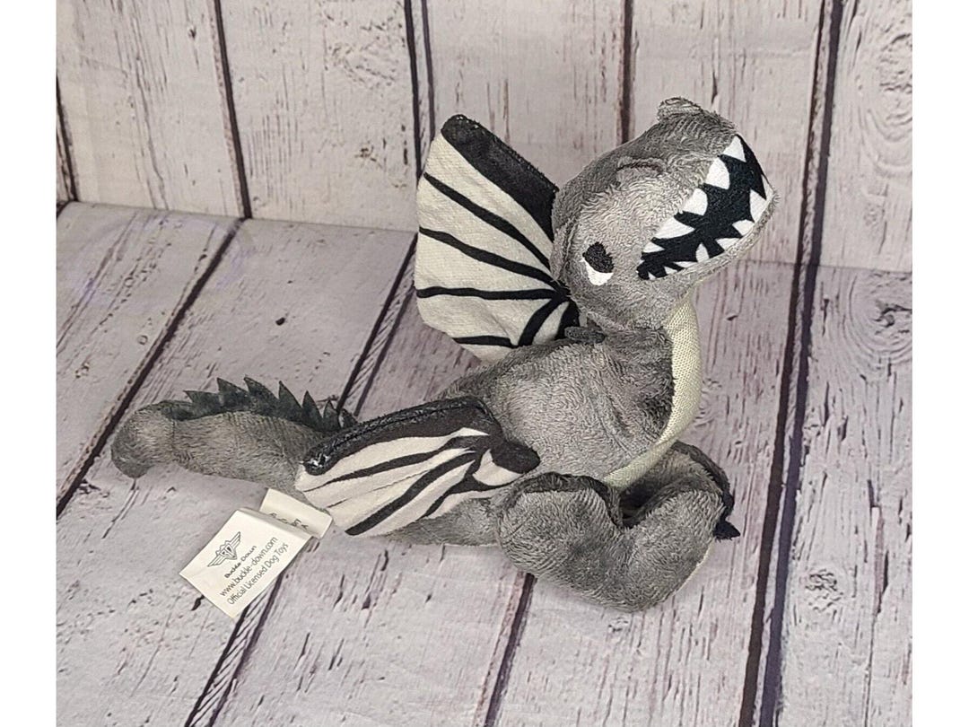 5" Box Lunch Grey Dragon Plush Dog Toy Crinkle Squeaky Lord of the ...