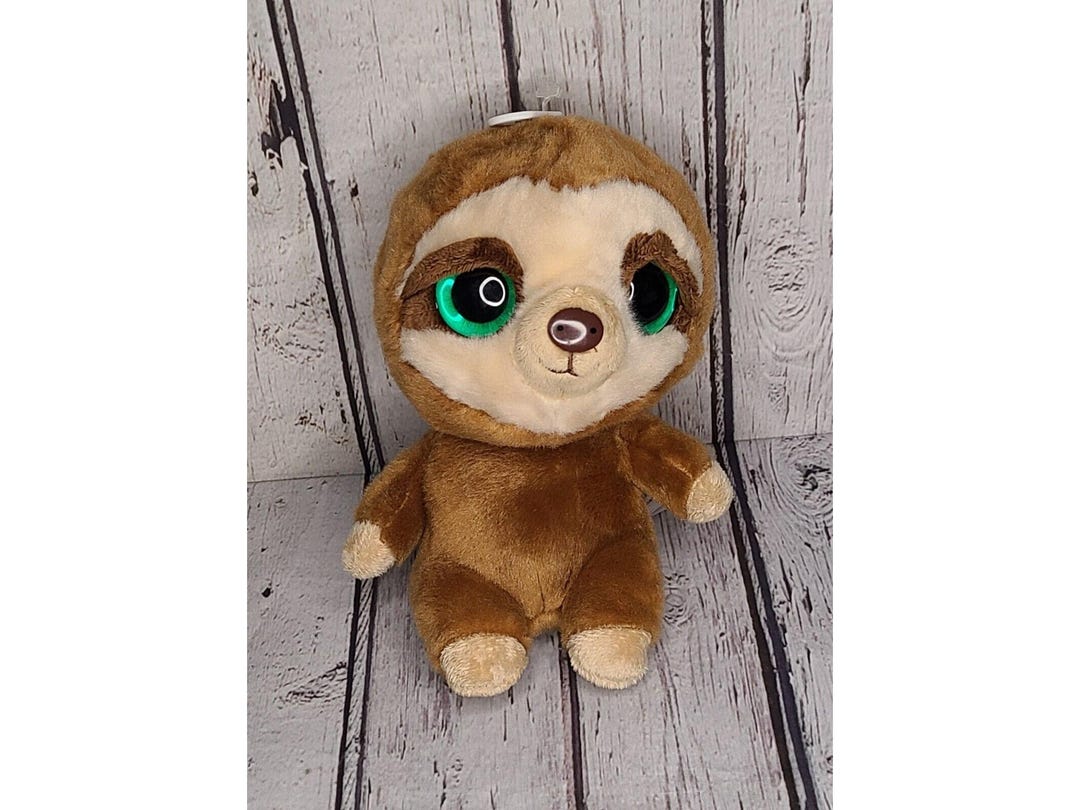 6 Aurora Yoohoo Slo Sloth Plush Sleepy Eyes Brown Stuffed Animal Cute ...