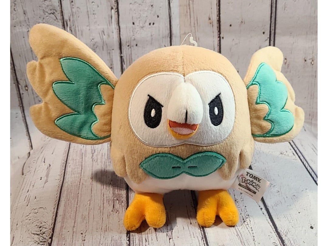 8 Rowlet Pokemon Tomy Plush Stuffed Animal Bird Owl Nintendo Game Wings ...