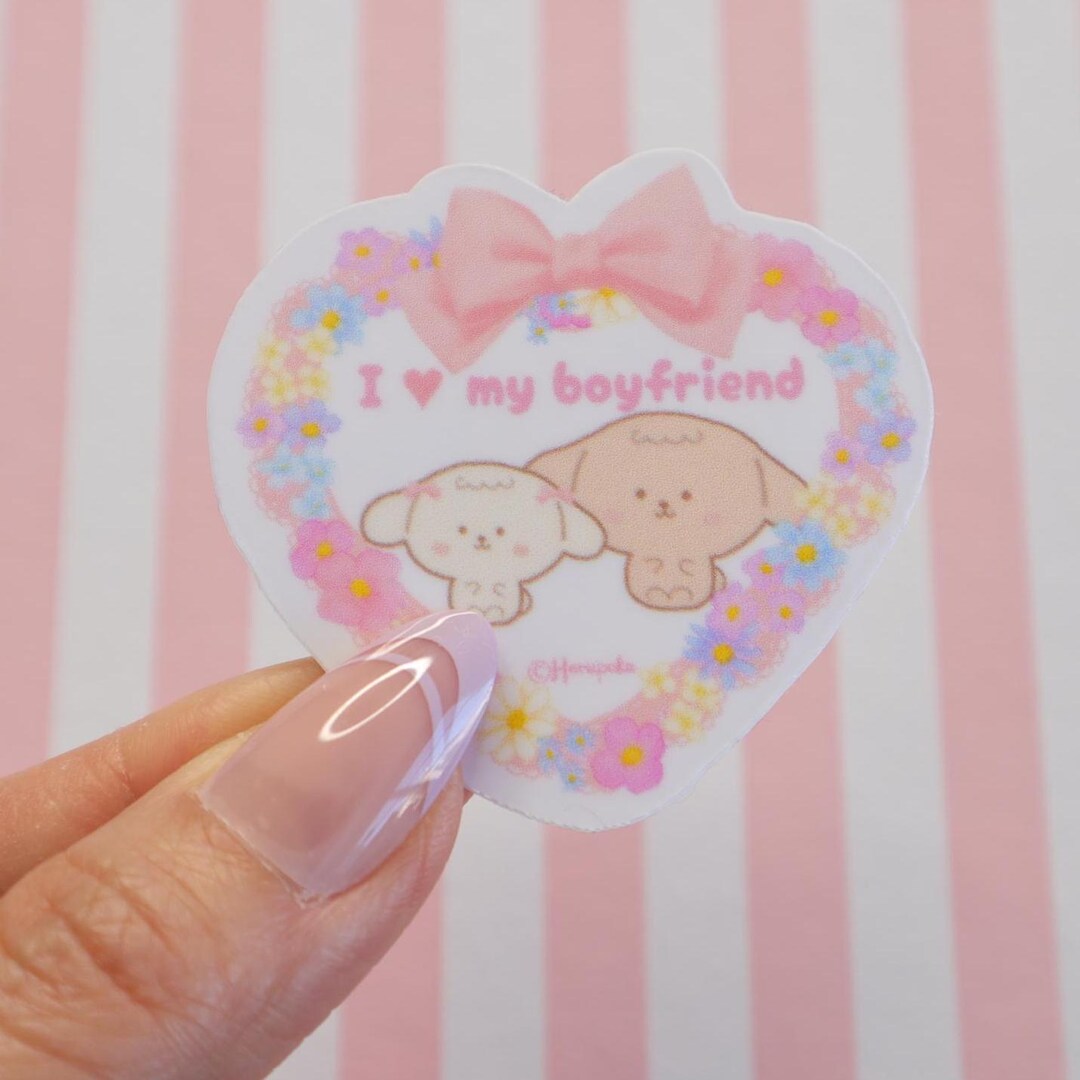 I Love My Boyfriend Vinyl Sticker, Love Relationship, Star, Friendship ...