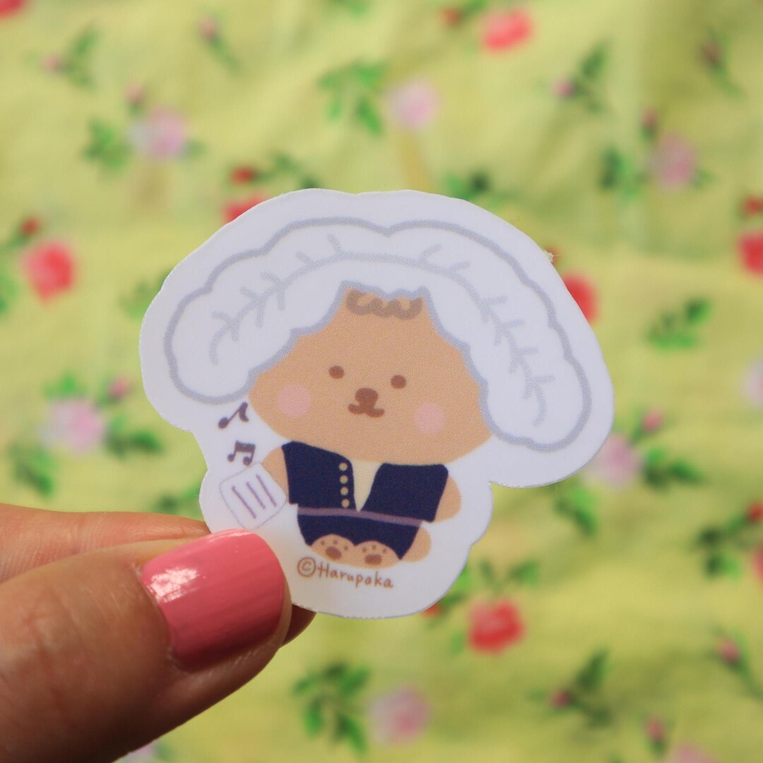 Cute Bach Costume Vinyl Sticker, Halloween, Musician, Composer, Trick ...