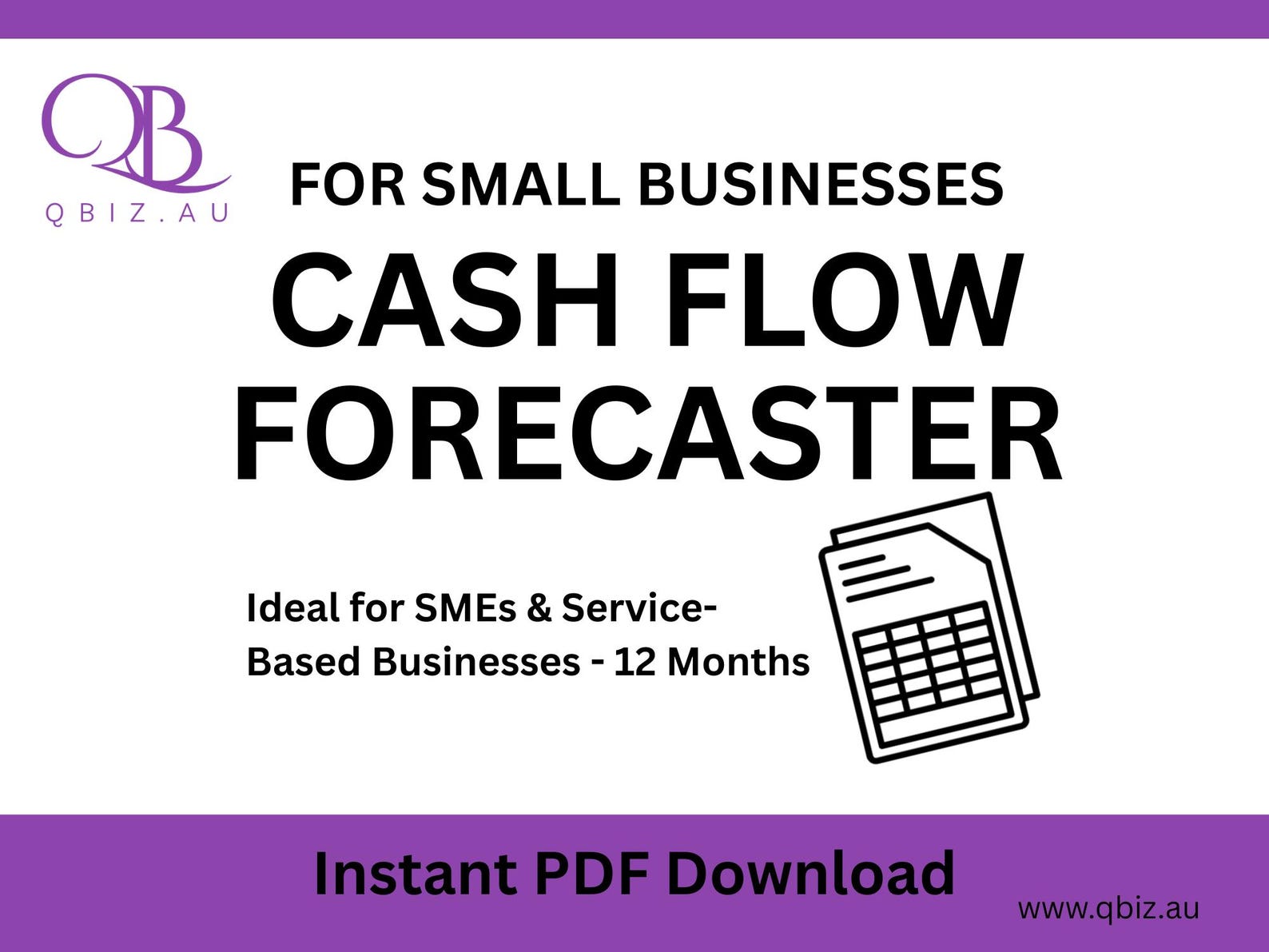 Simple Cash Flow Forecast Excel Spreadsheet With Explanatory PDF ...