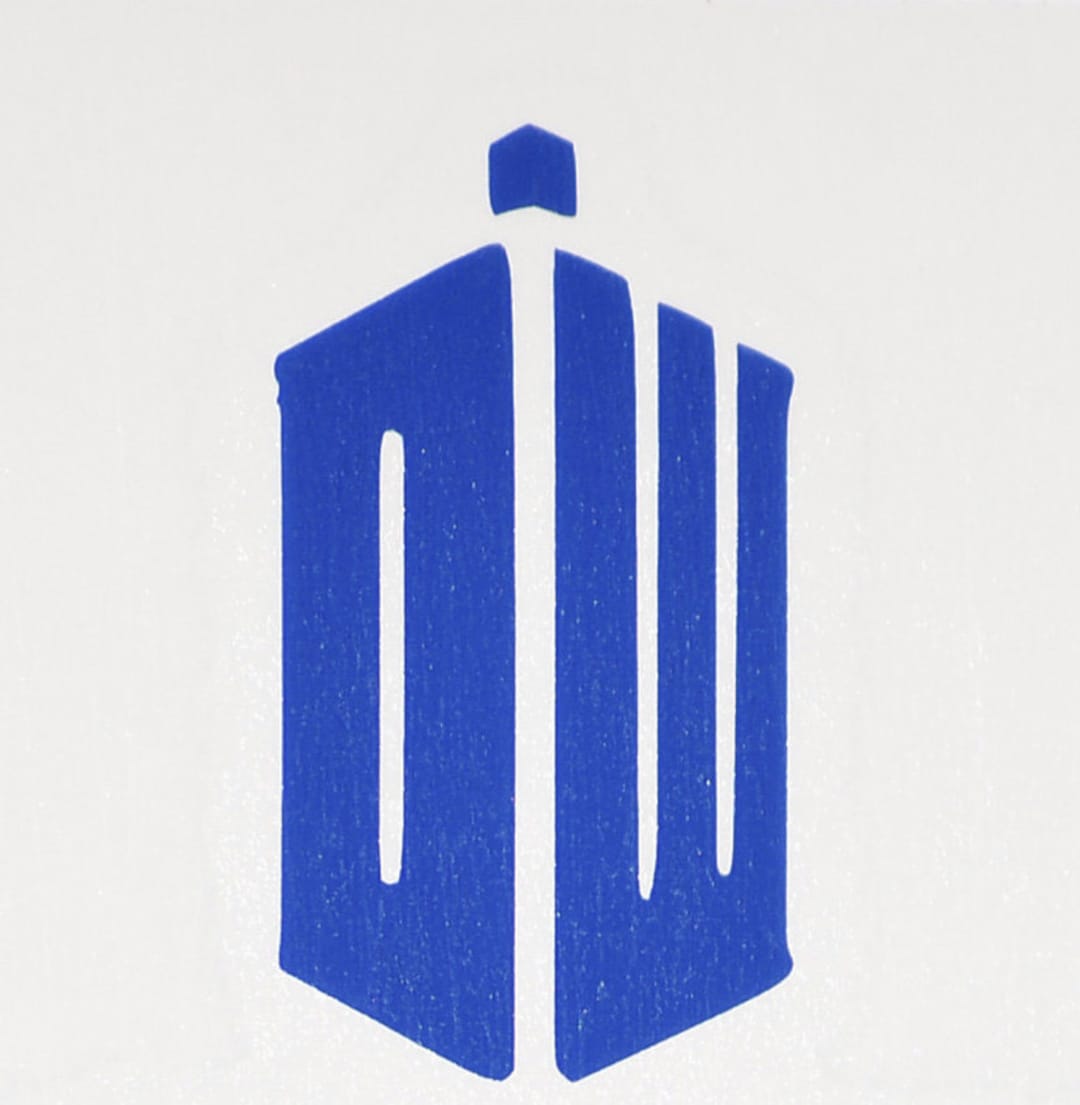 Medium Doctor Who Blue Box Logo Precision Cut Vinyl Car Window Decal ...